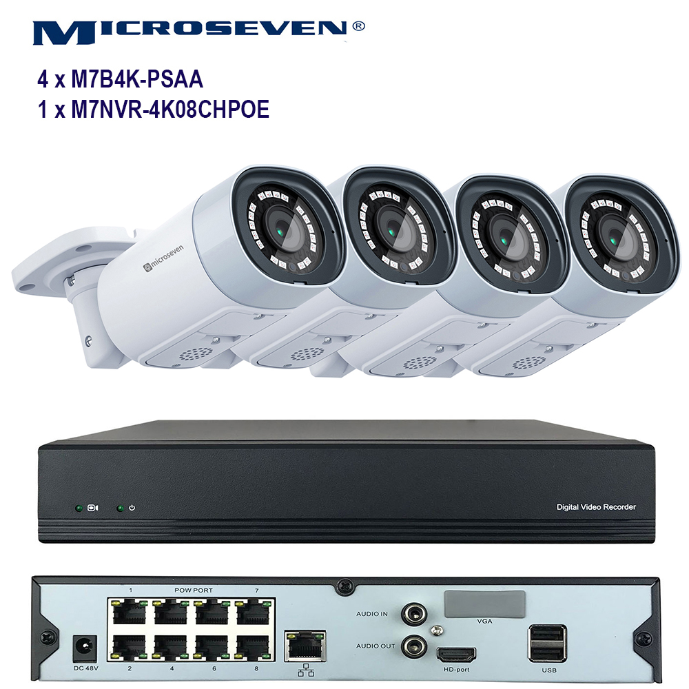 microseven wi-fi and wired poe security camera